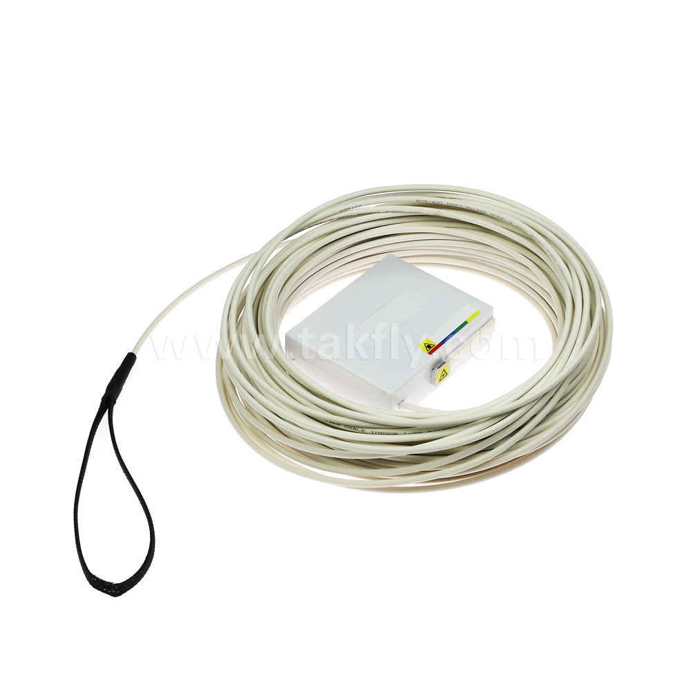 1 - 4 SC Fibers FTTH Pre Terminated Outlet Kit PTO White Color With ...