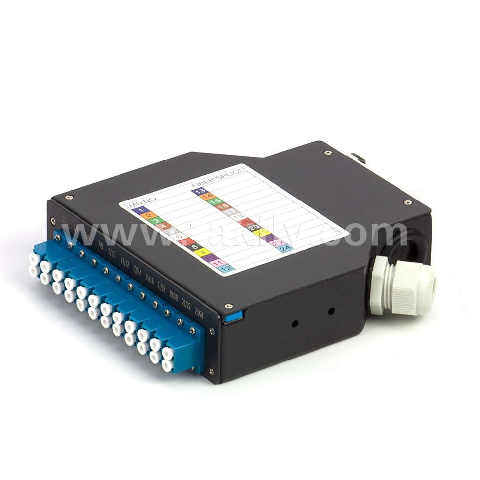 DIN Rail Fiber Optic Terminal Box - 24 Port ODF Patch Panel