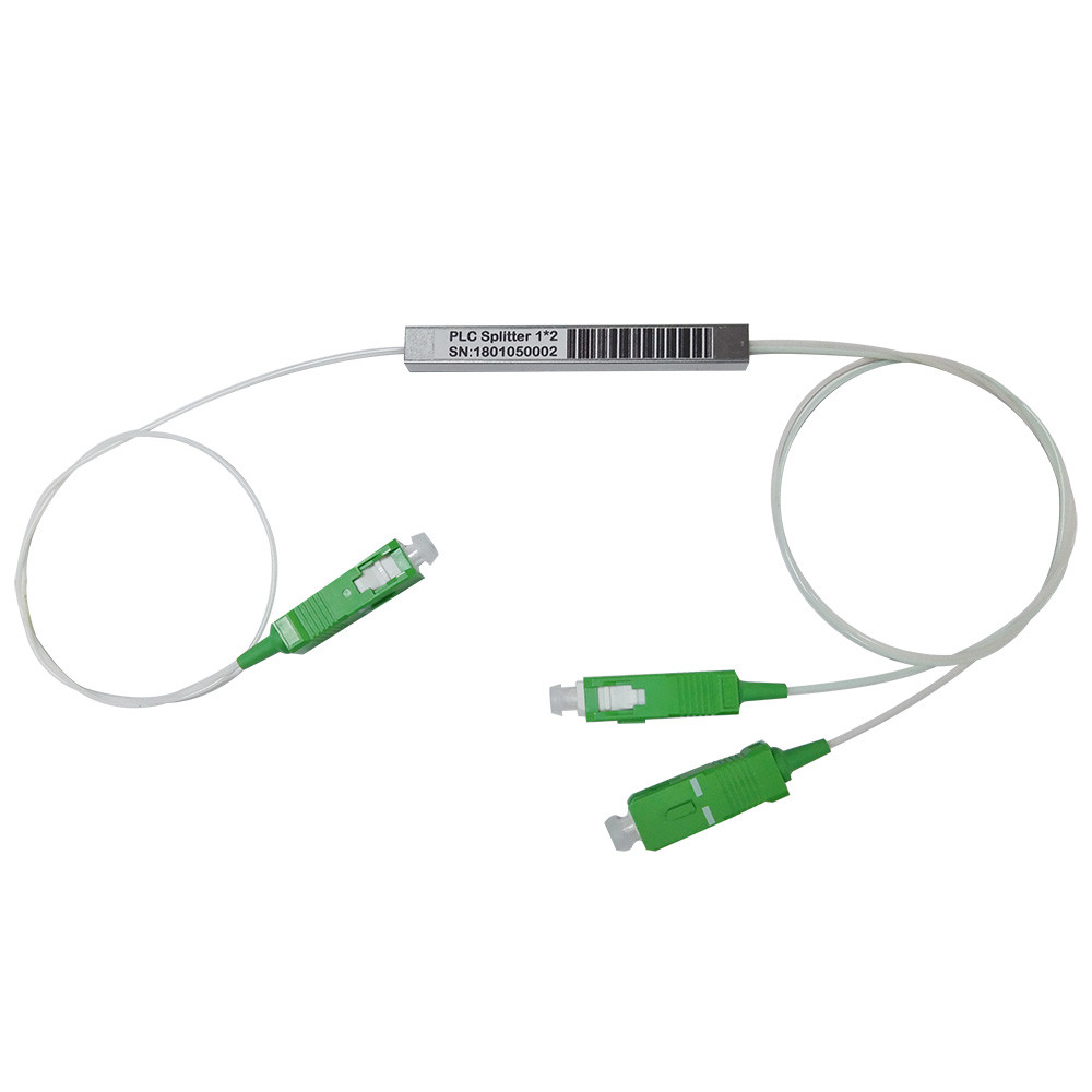 1x2 SC APC Single Mode Fiber Optic PLC Splitter Hydrel Fiber Cable Mini ...