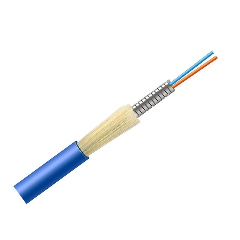 Indoor Metal 2 Core Optical Fiber Cable OFC Armoured Cable SM G657A1 ...