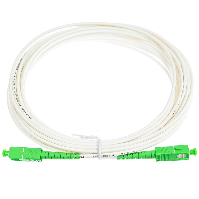 PVC White Fiber Optic Patchcord G657B3 Anti Bending SC Single Mode ...