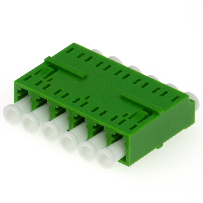 Single Mode Multimode LC 6 Port Flangeless Fiber Optic Adapter