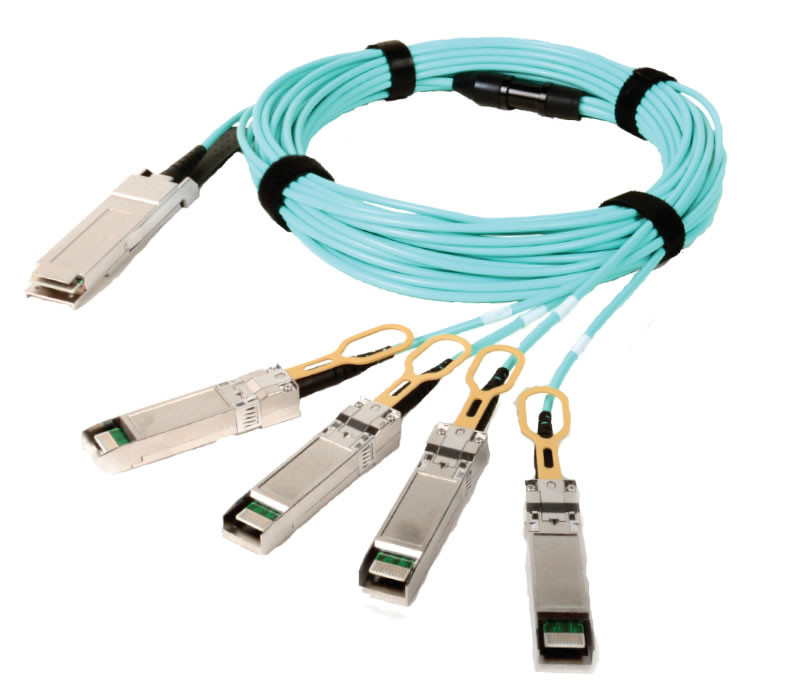 40G QSFP AOC 40G-2X10SFP+ 1M 2M 3M 5M OM2 OM3 Fanout Active Optical ...