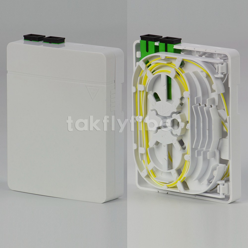FTTX 2 Port FTTH Wall Outlet Fiber Optic Termination Box With SC ...