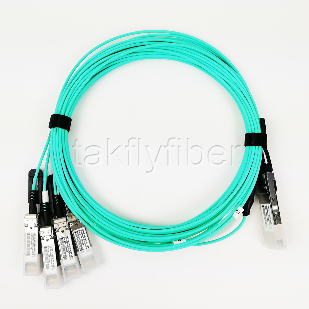 QSFP28-4x25G QSFP+ 7M 10M 30M Optical Transceiver Module Breakout 100G ...