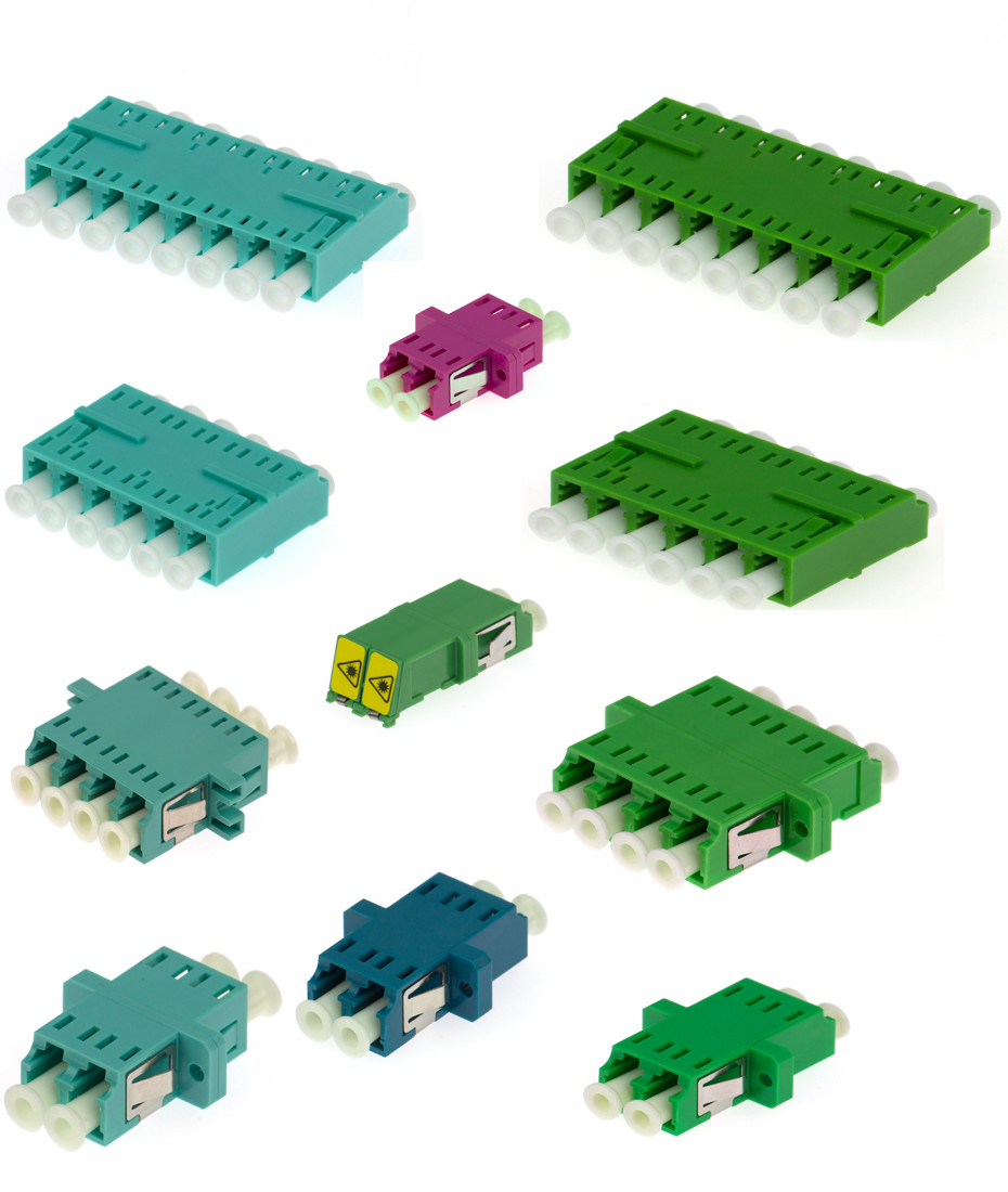 LC SC FC ST MU MTRJ MPO Simplex Duplex Quad Singlemode Multimode OM3 OM4 Fiber Optic Adapter