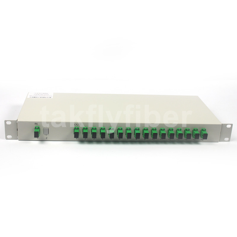 FTTH Rack Mount Fiber Optic 1x32 PLC Splitter SC APC Connector