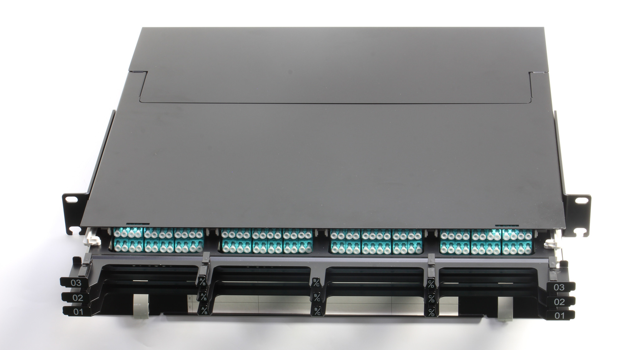 144 Fibers 1U 19 Inch ODB Fiber Optic Patch Panel For 100G Fiber Solution