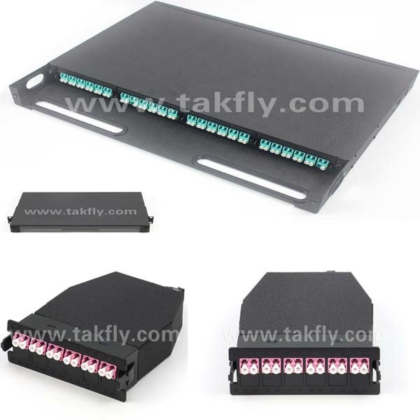 Fiber Optic MPO Patch Panel MPO Cassette 12 Cores High Density