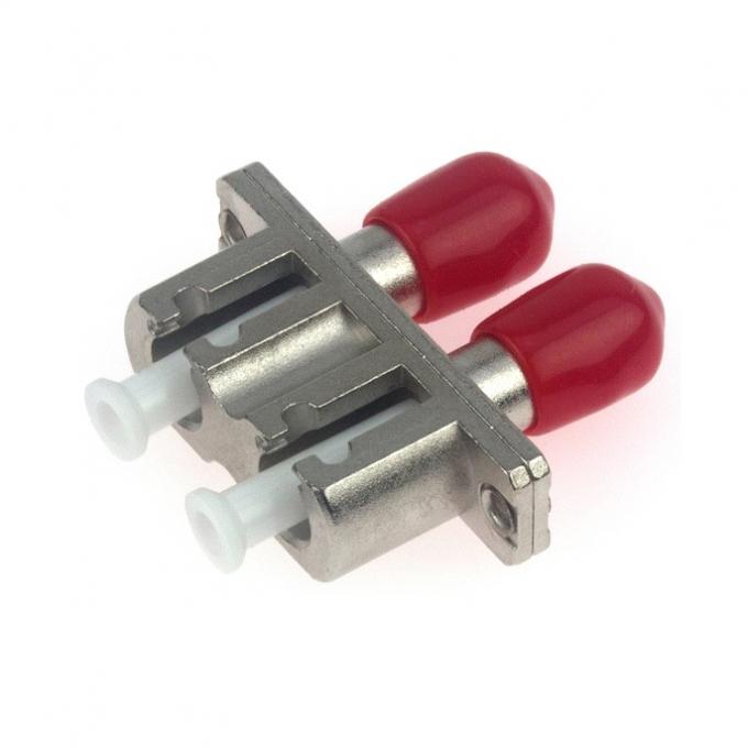 Simplex ST To ST Single Mode Metal Adapter Red Dust Cap Network