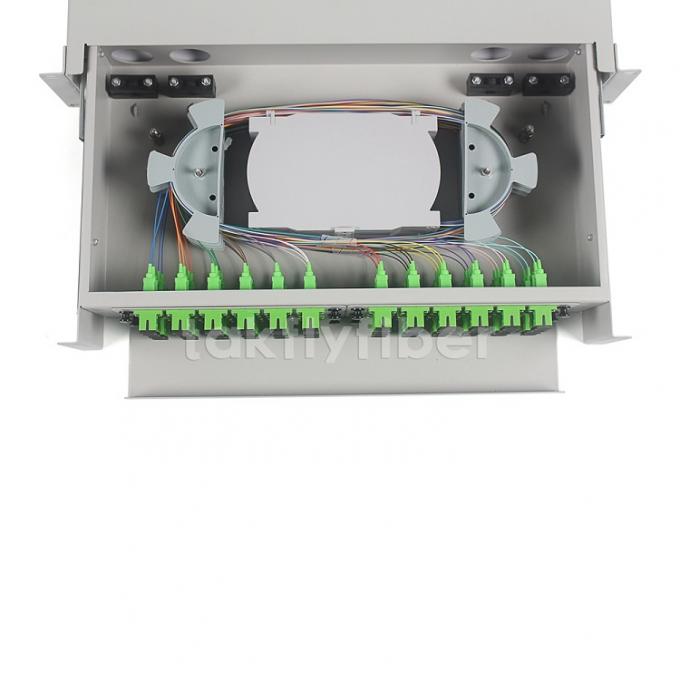 48 SC Simplex Port Rack Mount Sliding Fiber Optic Patch Panel 2U 19 Inch