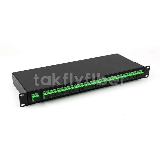 Passive 2x32 Rack Mount PLC Splitter Single Mode G657A SCAPC For FTTX