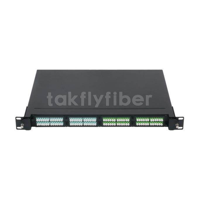 96 Fibers MPO 1U Patch Panel Slide Out FDU 19 Inch Frame Rack With Splice Trays